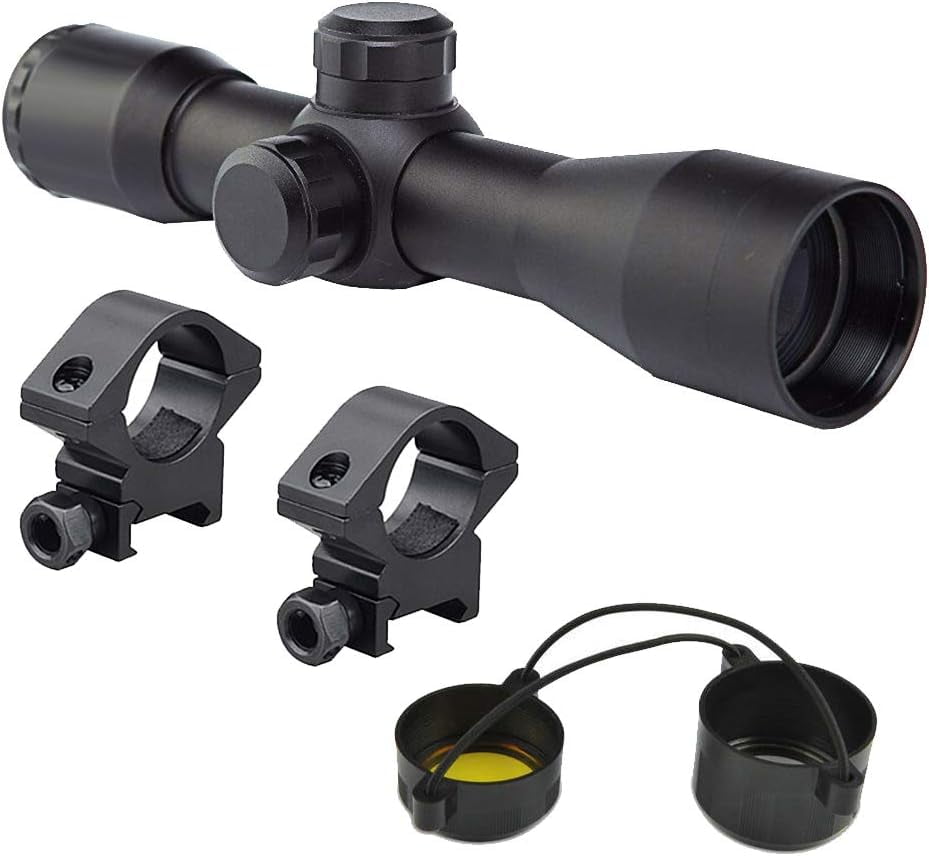 Optics Kit with 4x32 Compact Scope + Aluminum Ring Mounts Fits Ruger 5. ...