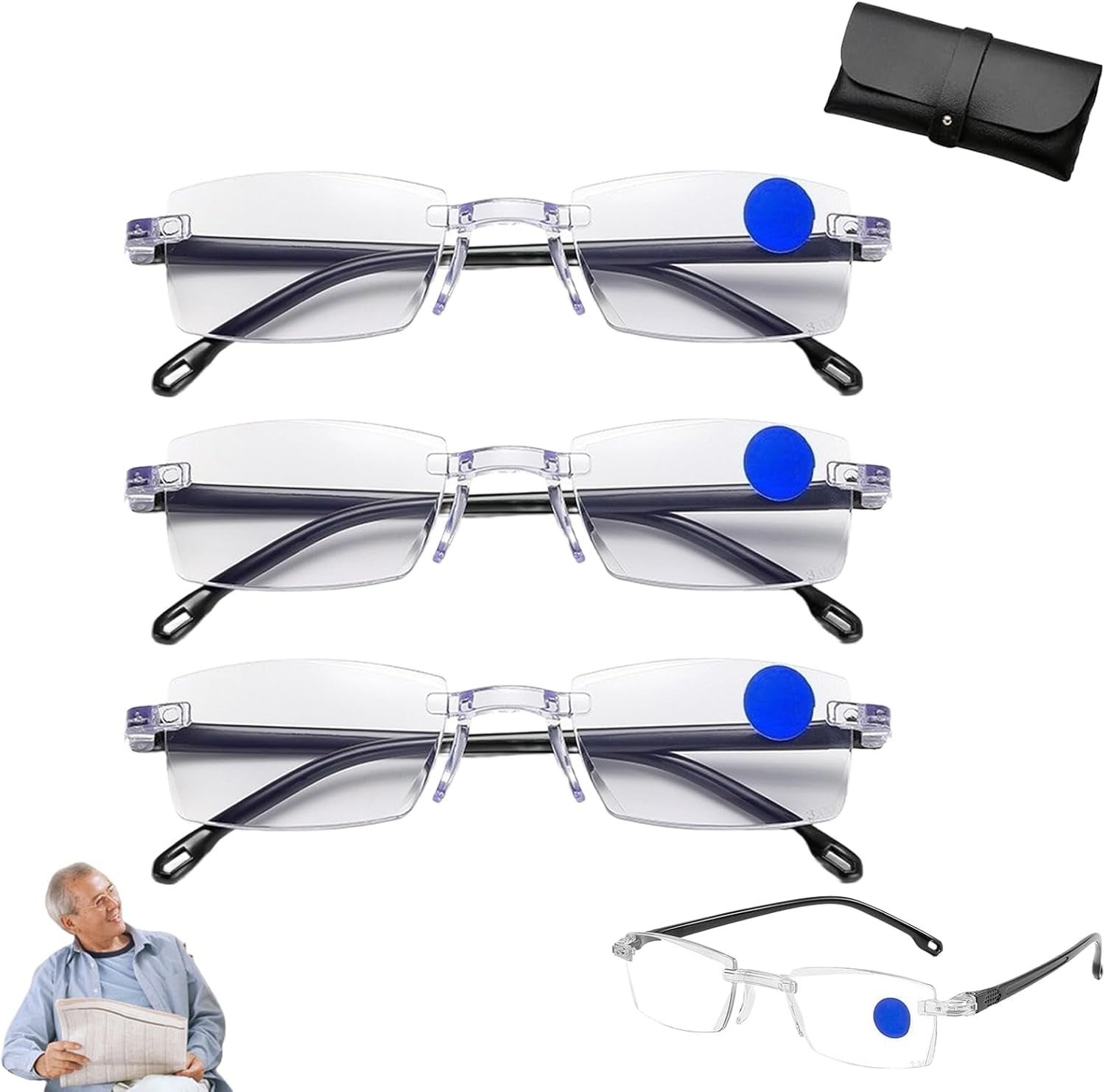 Opticx Self Adjusting Glasses with Auto Focus, Photochromic Blue Light ...