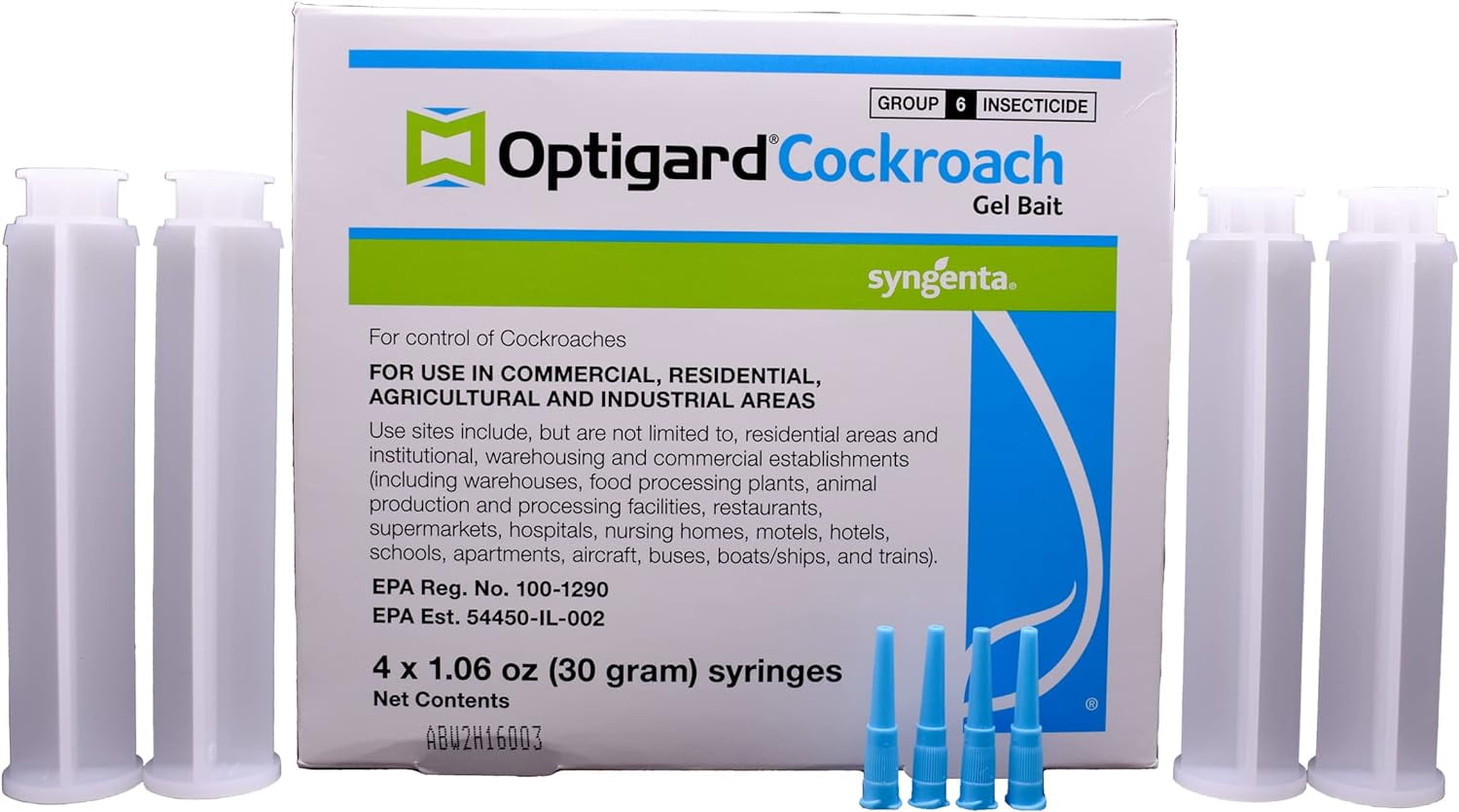 Optigard Cockroach Gel Bait - 1 pack - 4 x 30g Tubes, 4 Tips, and 4 ...