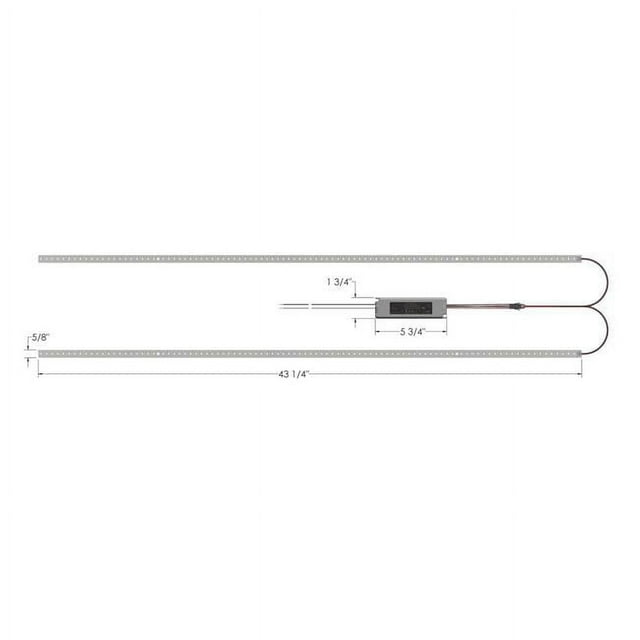 Optilumen RKS2440-50-B 4 ft. 40W 5000K Equivalent Integrated White LED ...