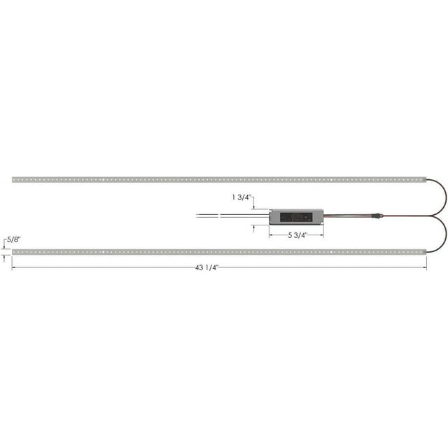 Optilumen RKS2440-50-B 4 ft. 40W 5000K Equivalent Integrated White LED ...