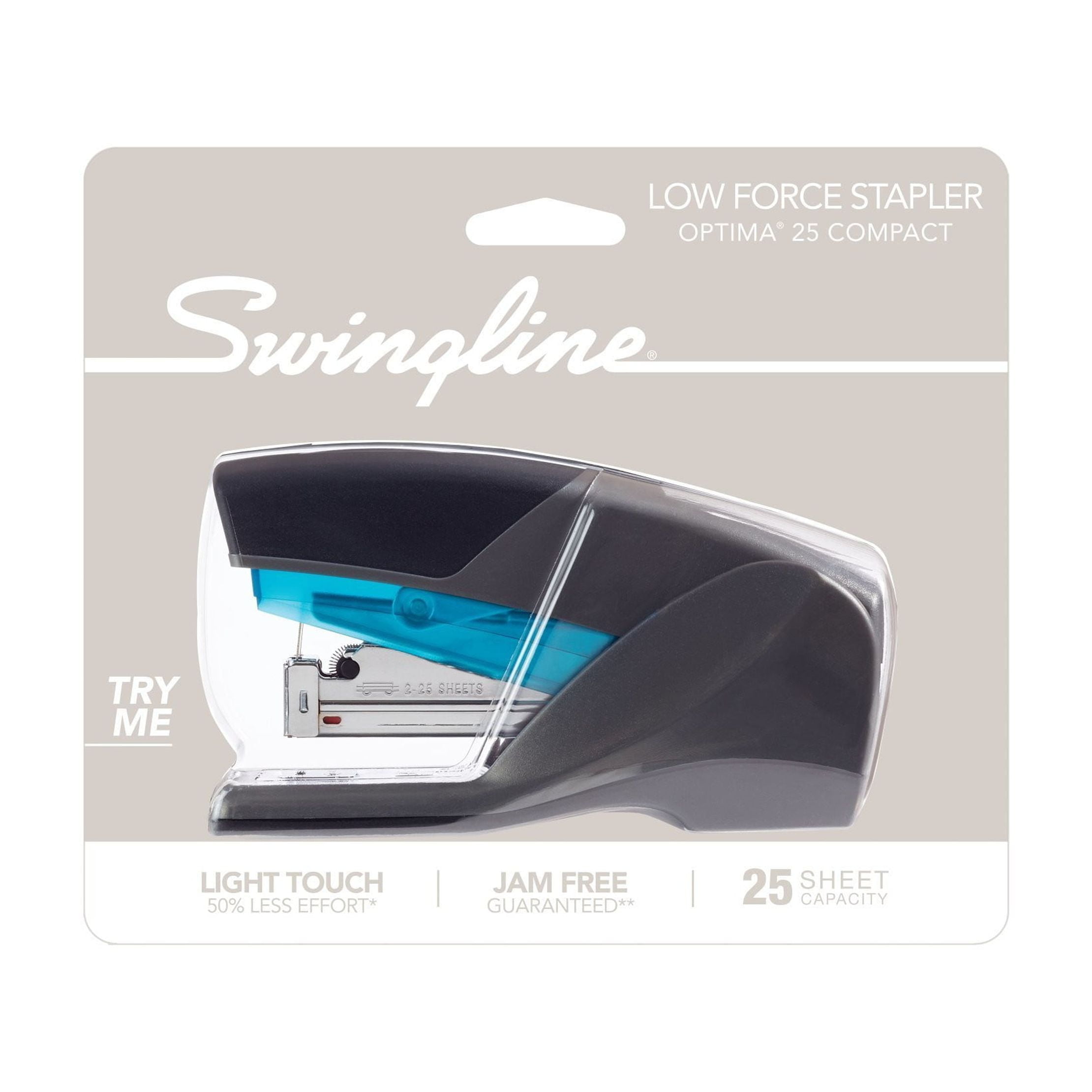 Optima 25 Compact Stapler Blue/Gray: Non-Powered Desk Tool, Metal ...