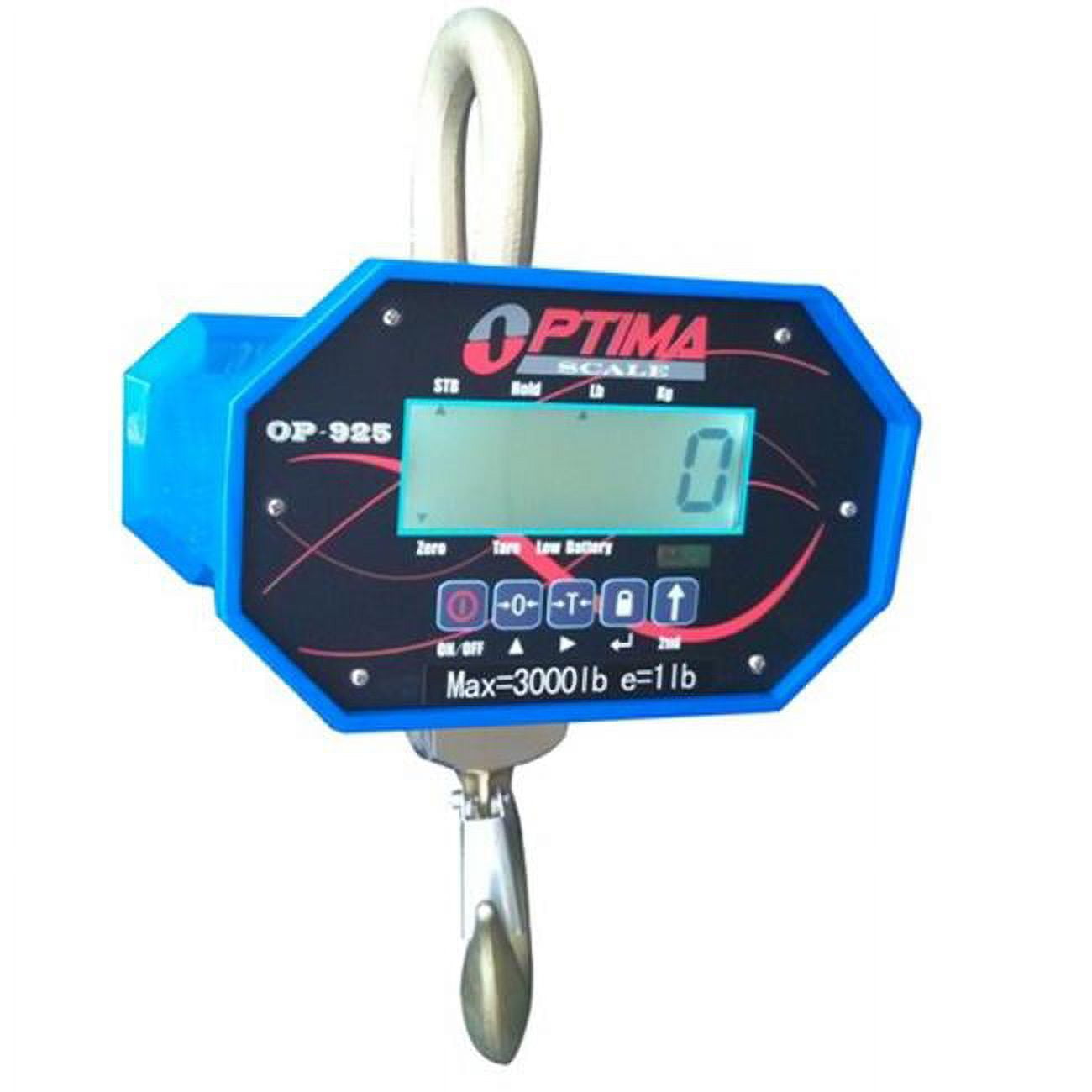 Optima Scales Heavy-Duty Crane Scale - 20000 lbs x 10 lb LCD Display ...