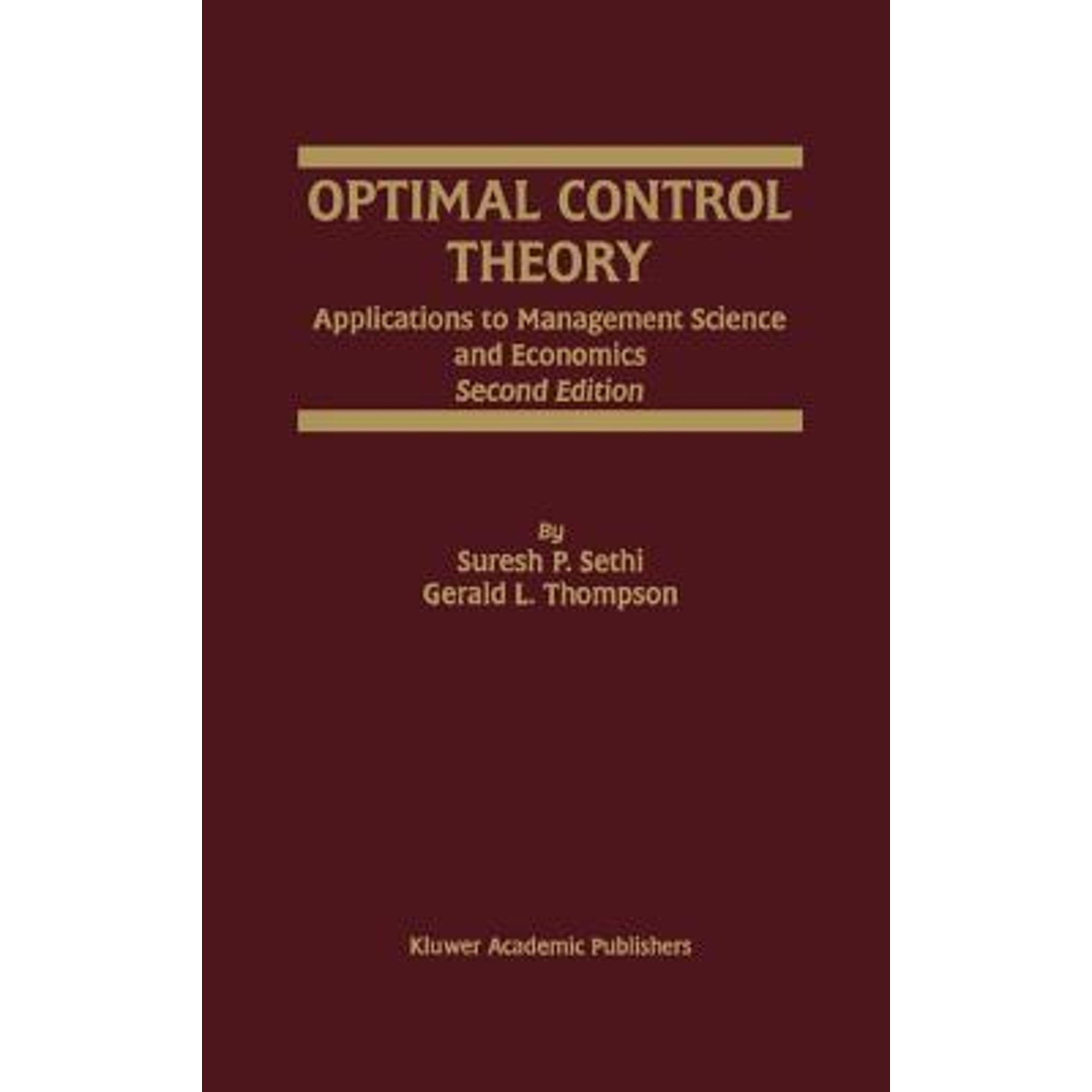 Pre-Owned Optimal Control Theory: Applications to Management Science and Economics (Hardcover ...
