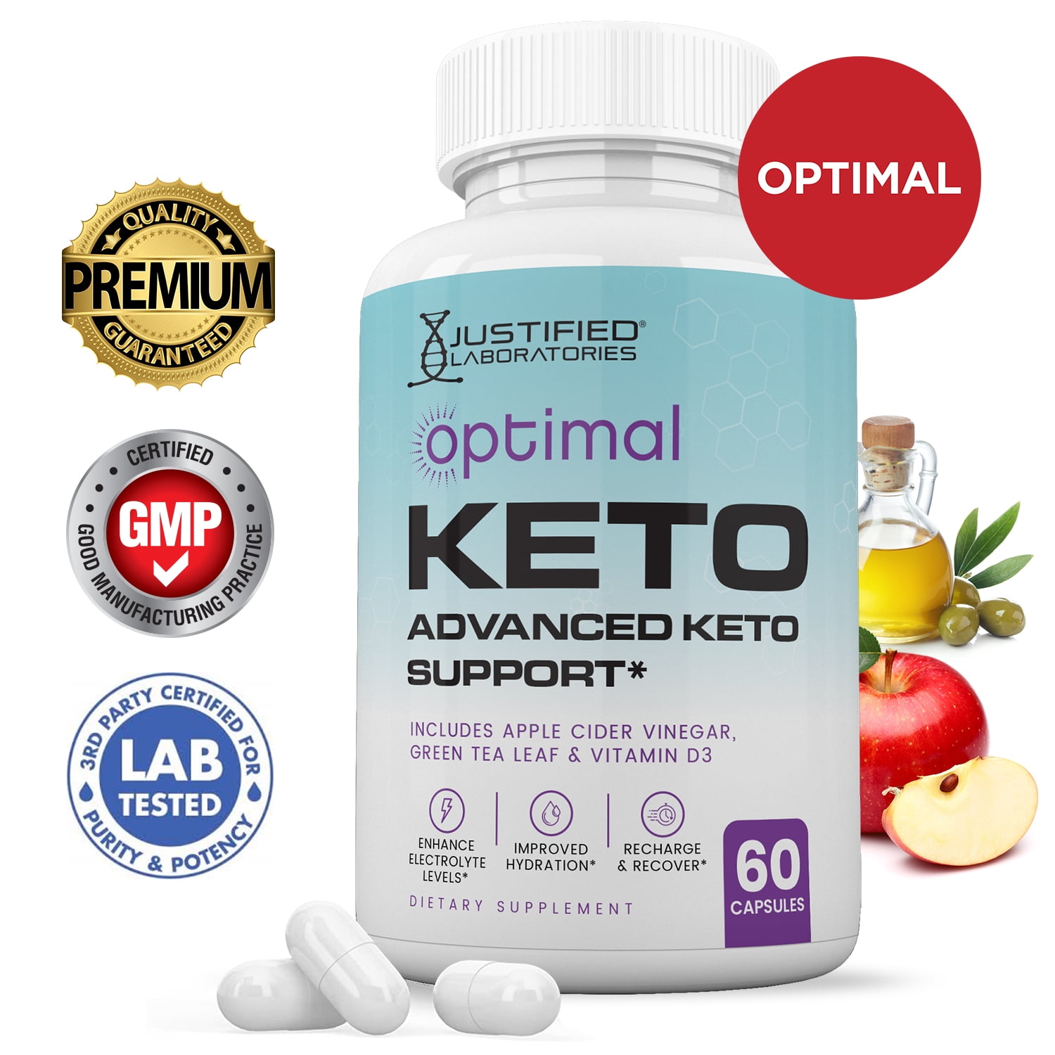Optimal Keto ACV Pills 1275mg Alternative to Gummies Dietary Supplement ...