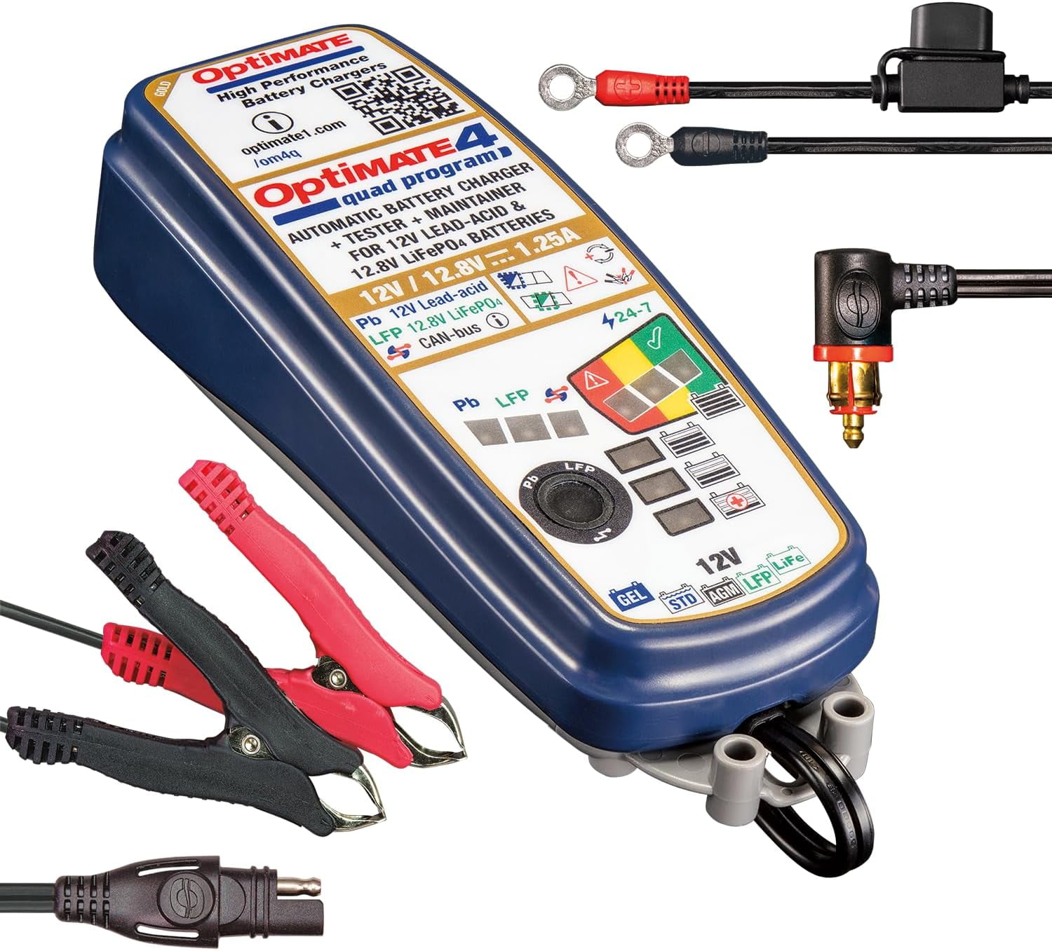 Optimate 4 Quad Program | Premium Edition, TM631-PR, Gold Series: 9 ...