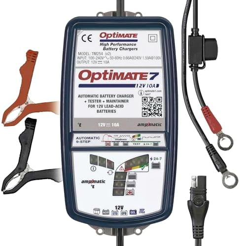 Optimate 7 AmpMatic - 12V 10A, High Performance Automotive Battery Charger & maintainer for ...