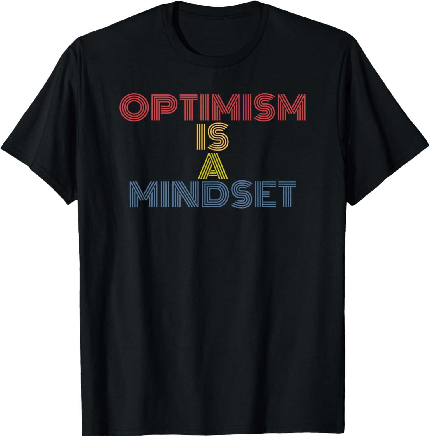 Optimism Is A Mindset retro 70s vintage T-Shirt - Walmart.com