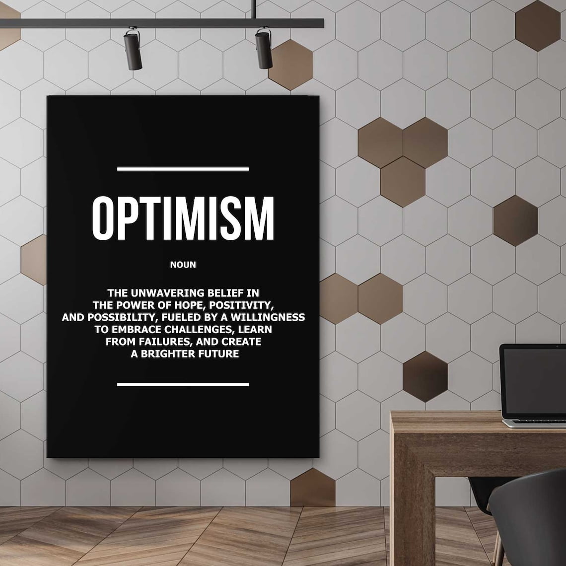 Optimism Wall Art Poster, Positive Motivational Poster, Inspirational ...