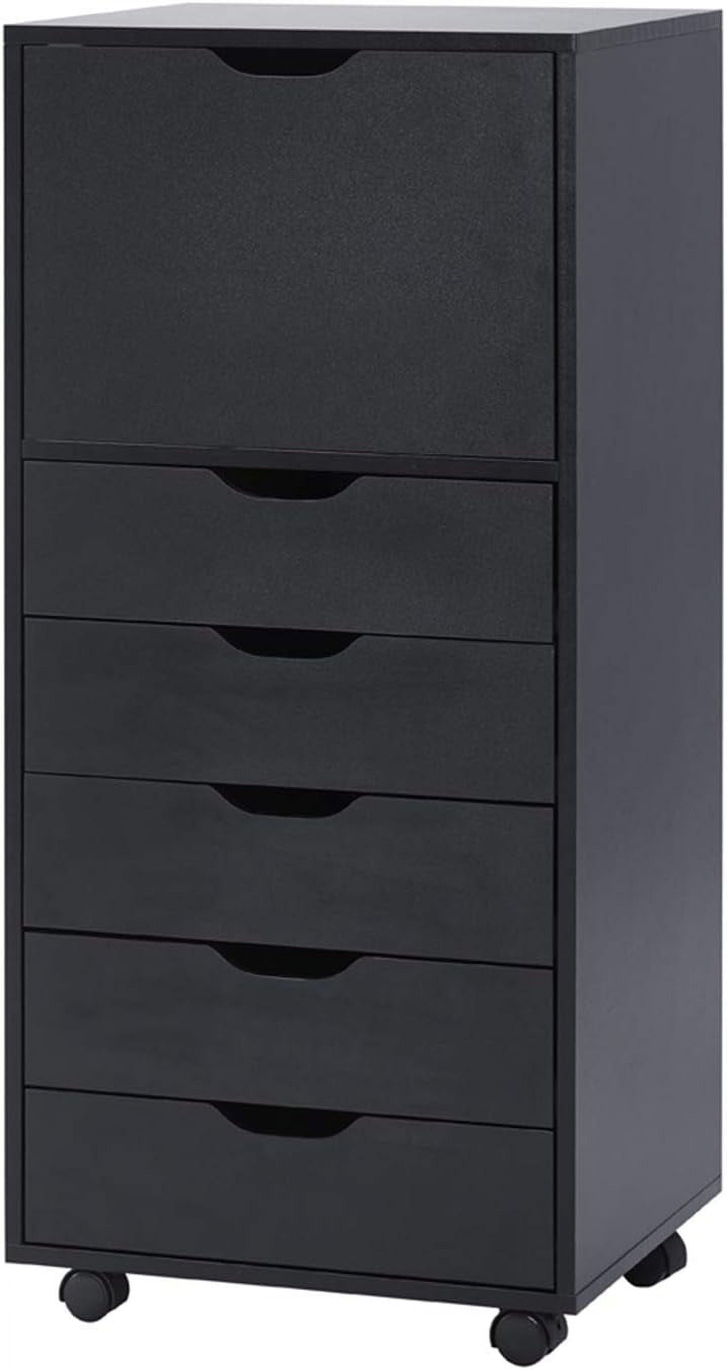 MarketLane Carly 6-Drawer Office Storage File Cabinet on Wheels, Mobile ...