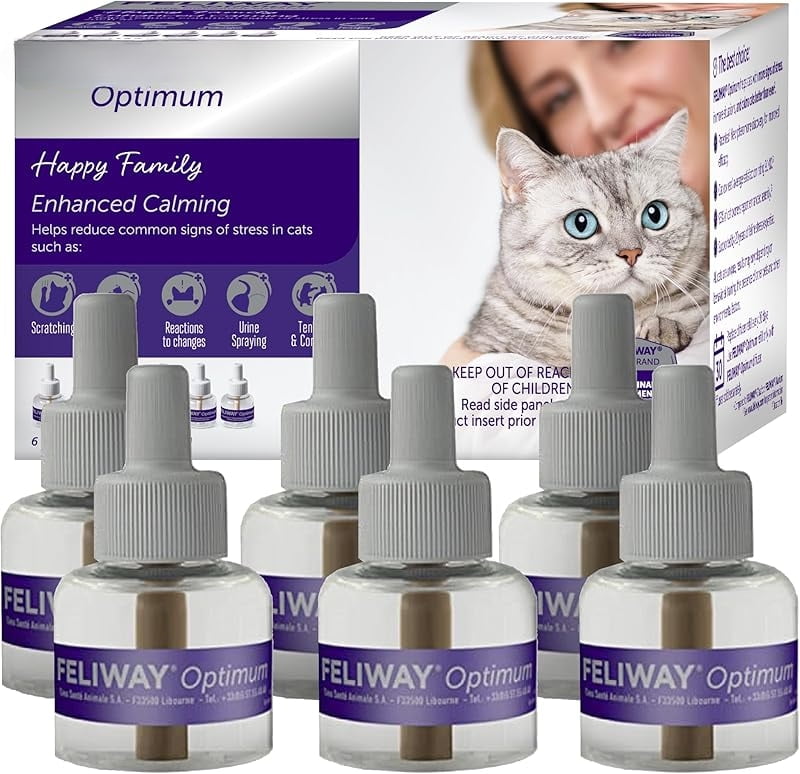 Optimum 3 x 30 Day Cat Calming Refills for Pheromone Diffuser, 3 x 48ml ...