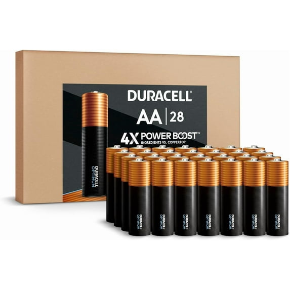 Optimum AA Batteries 28 Count with POWER BOOST Ingredients, Re-closable ...