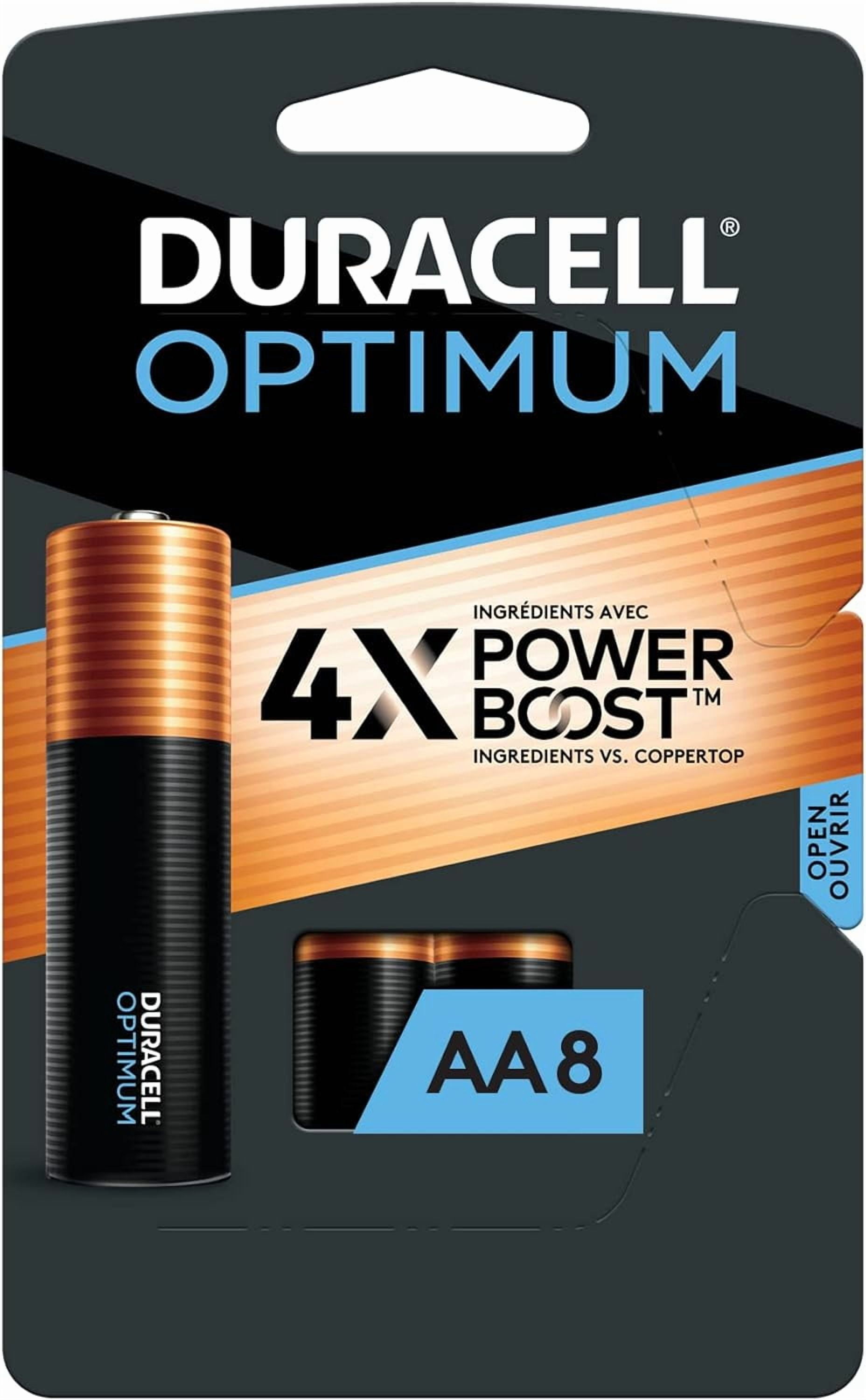 Optimum AA Batteries with Power Boost Ingredients, 8 Count Pack Double ...