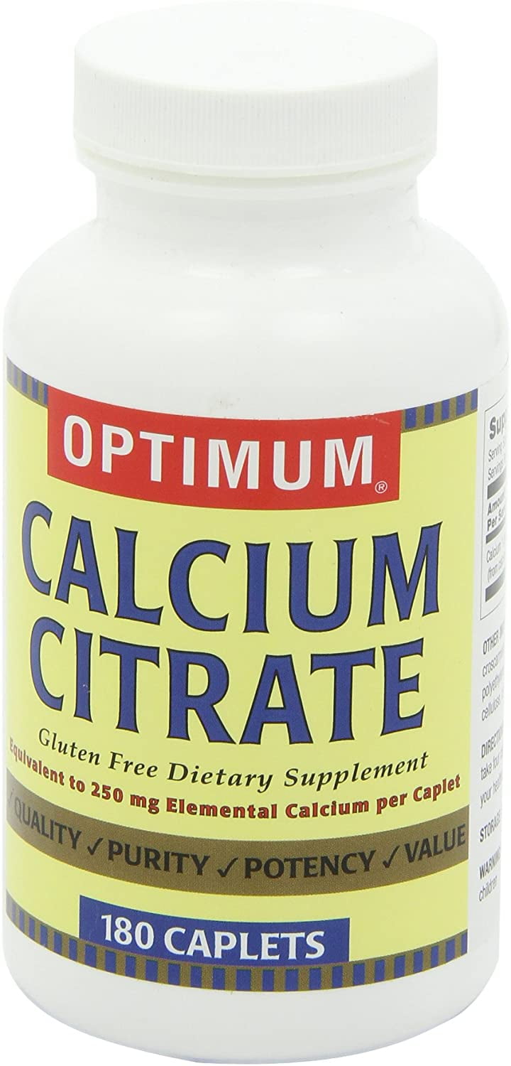 Optimum Calcium Citrate - Gluten Free Dietary Supplement for Strong ...