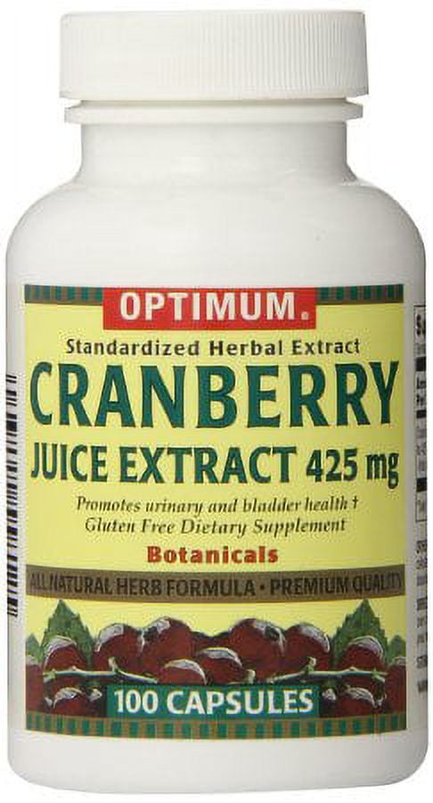 Optimum Cranberry Powder, 425 mg Capsules, Cranberry Flavor, 100 ct ...