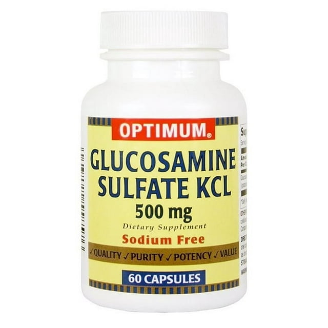 Optimum Glucosamine Sulfate KCL Capsules, 500 mg, 60 Count HSA/FSA ...