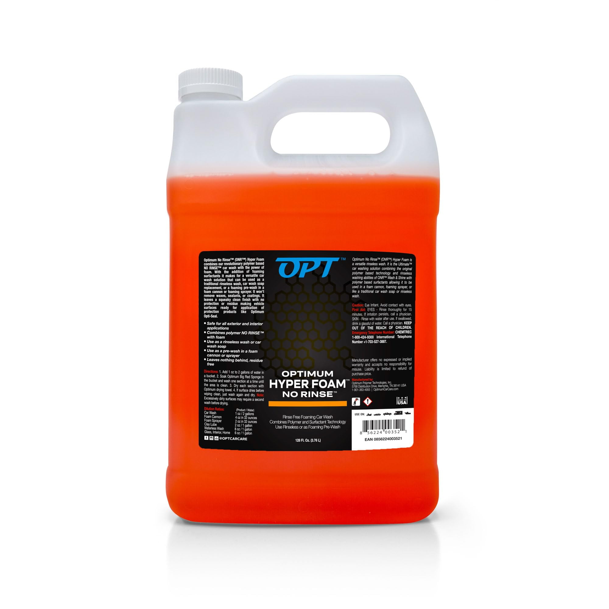 Optimum Hyper Foam ONR Rinseless Foaming Car Wash Soap - Spray-on ...