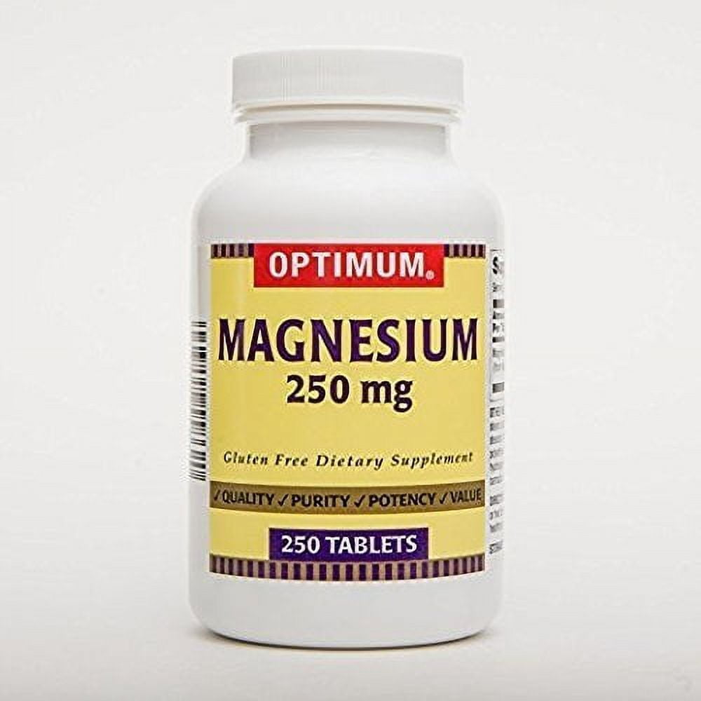 Optimum Magnesium Tablets, 250 Mg, 100 Ct - Walmart.com