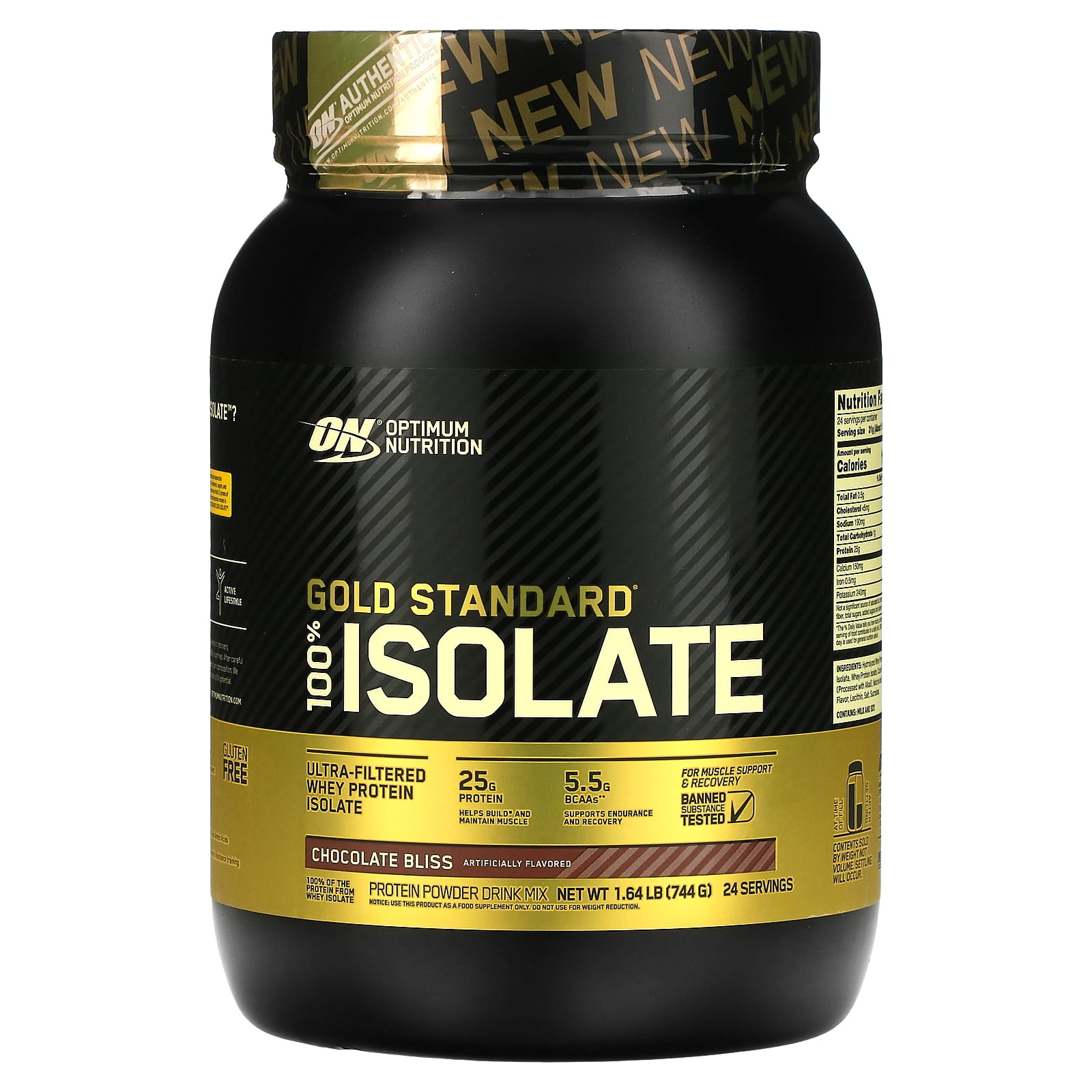Optimum Nutrition Gold Standard 100% Whey Protein Isolate Powder ...