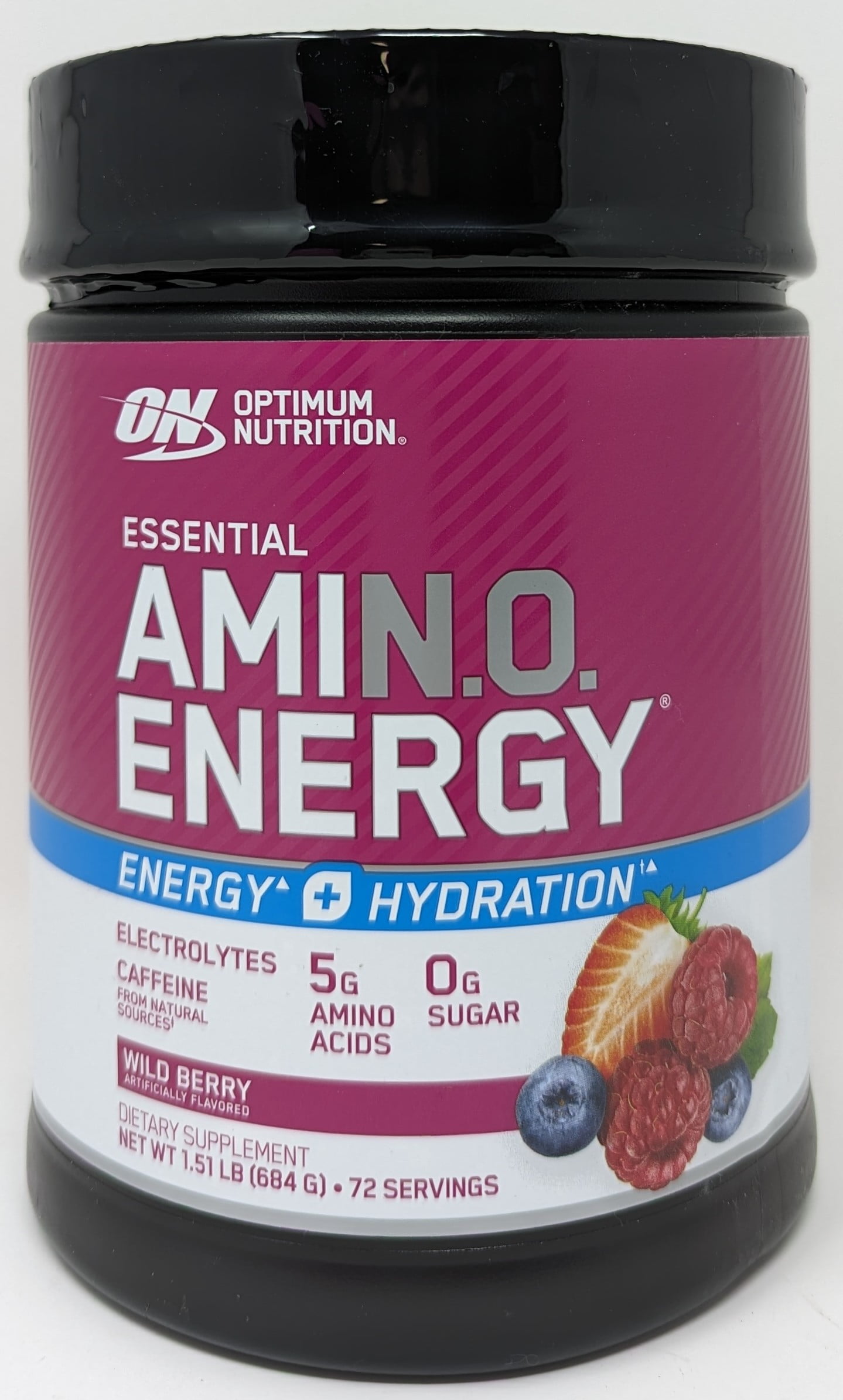 Optimum Nutrition Essential Amino Energy + Electrolytes, Wild Berry, 1. ...