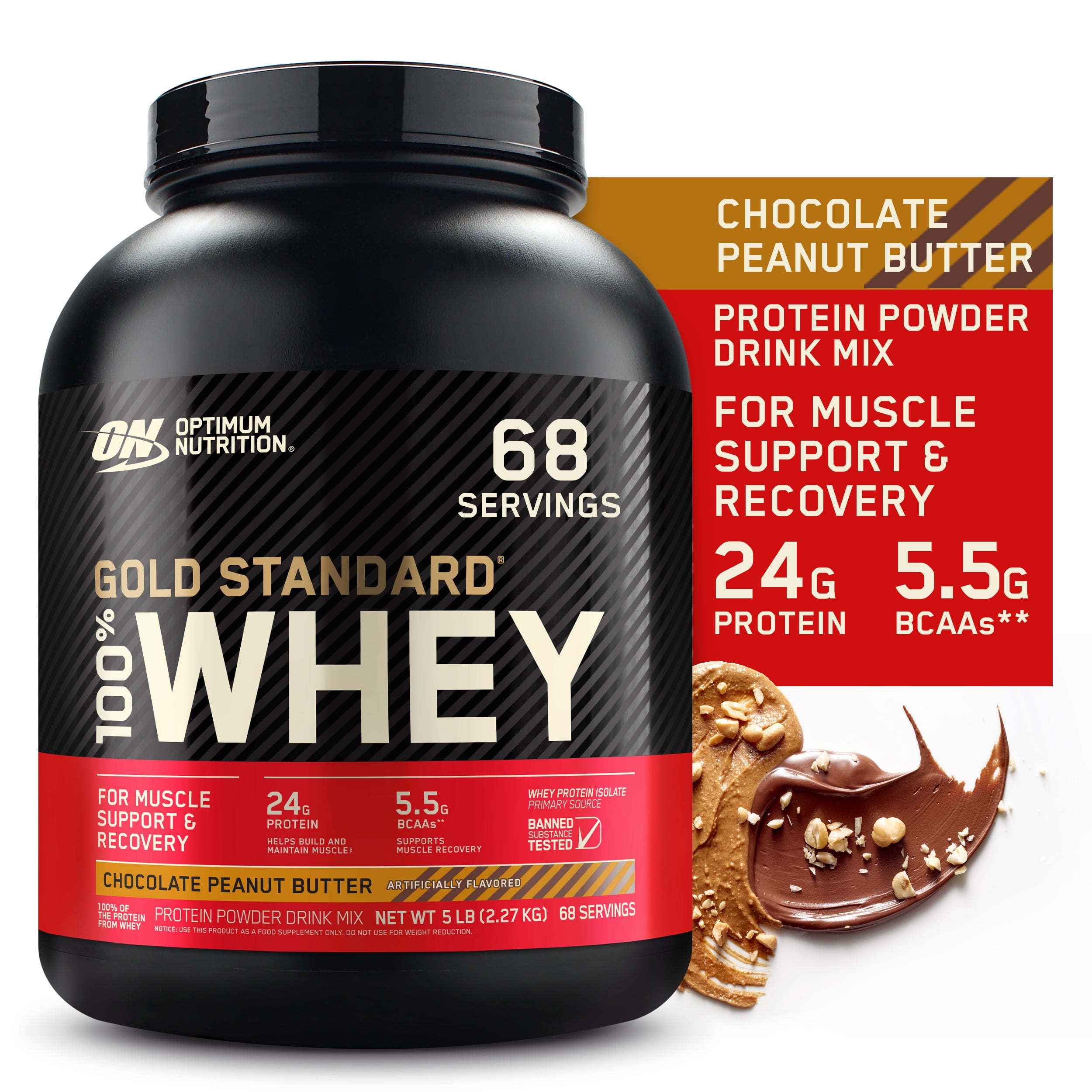 Optimum Nutrition Gold Standard 100% Whey Protein Isolate Powder ...