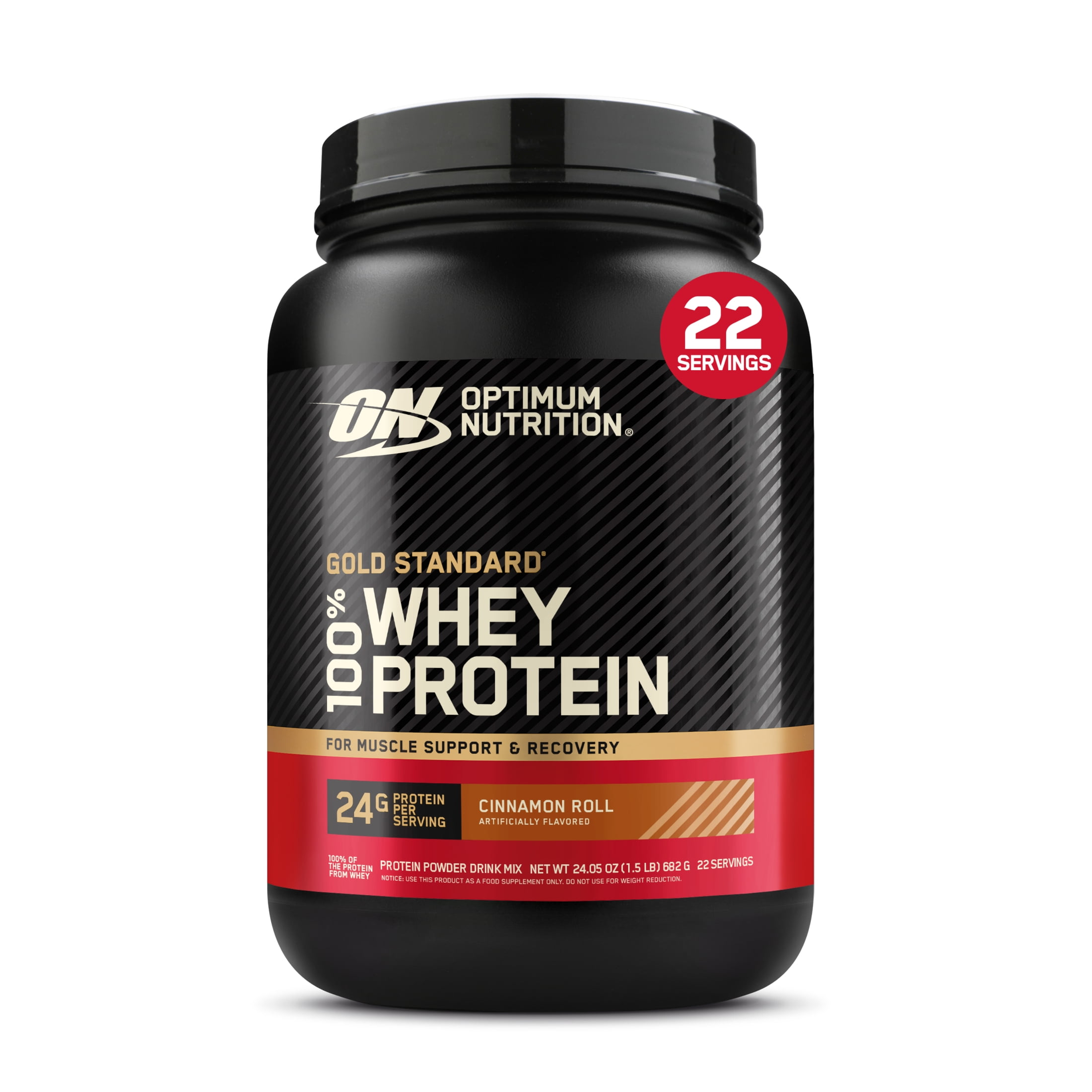 Optimum Nutrition Gold Standard 100% Whey Protein Powder, Cinnamon Roll ...