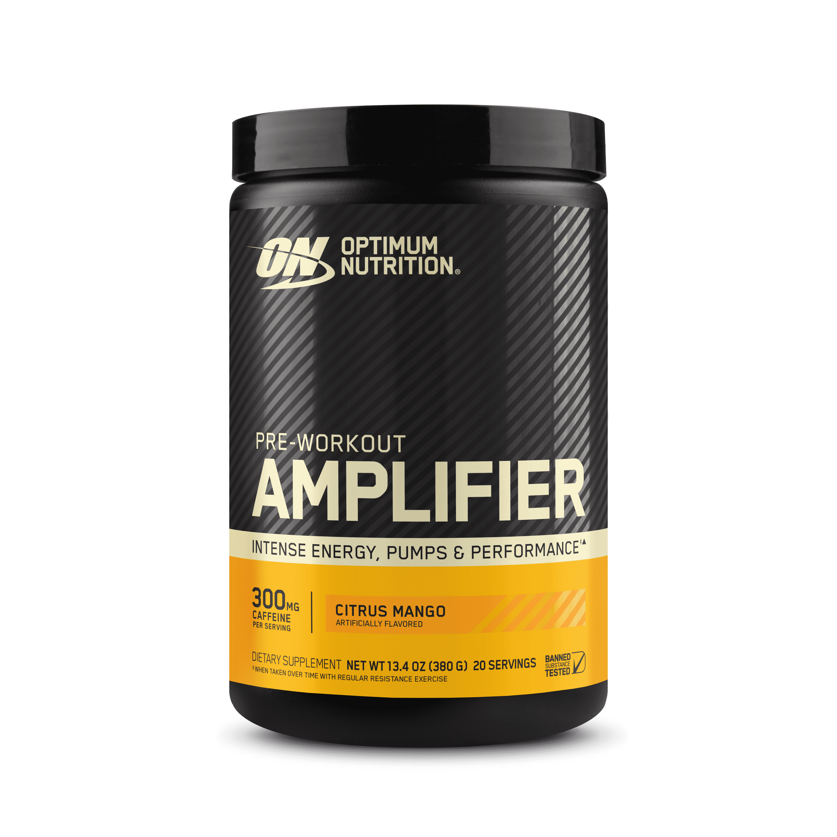 Optimum Nutrition, Pre-Workout Amplifier Powder, Citrus Mango 20 ...