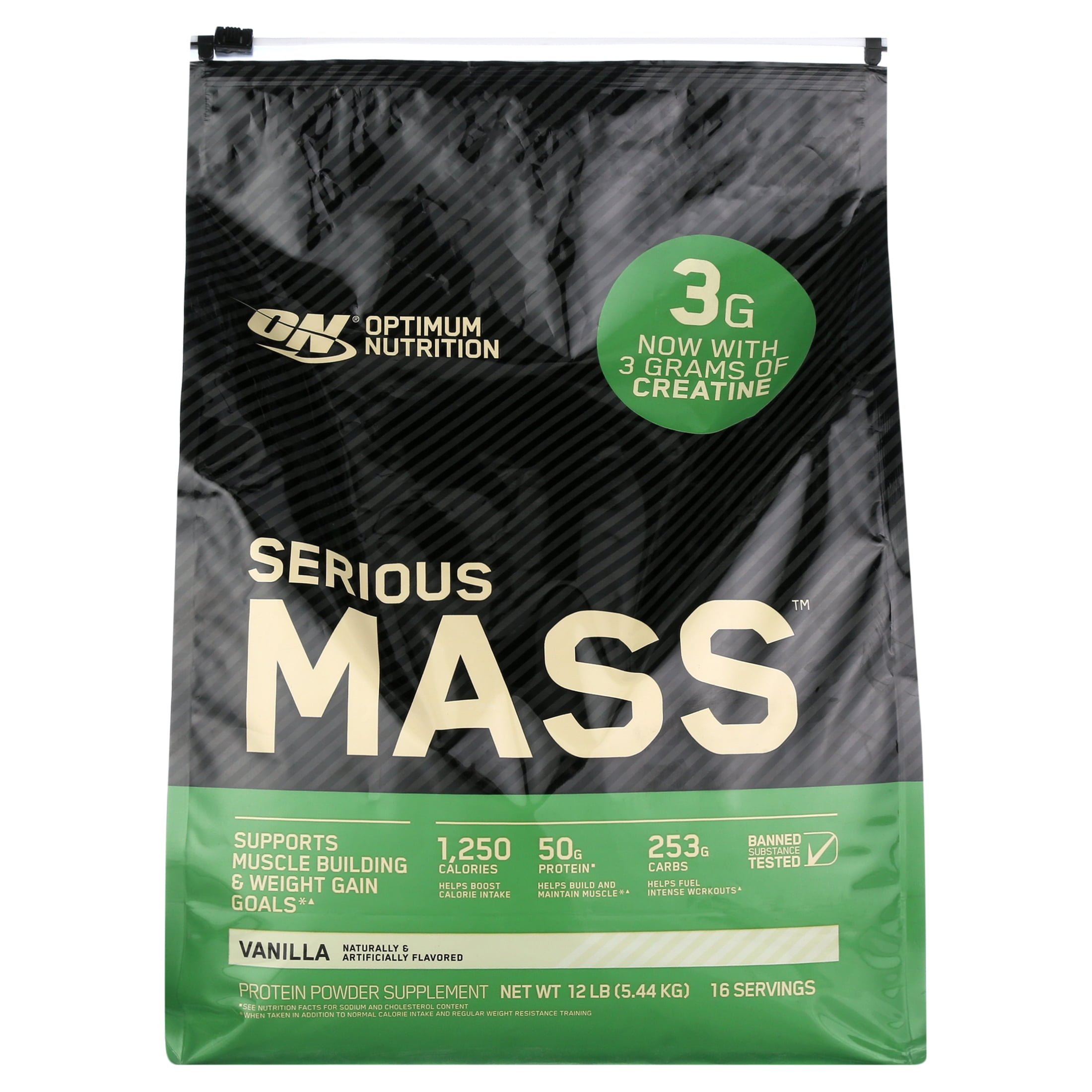 Free Shipping! Optimum Nutrition Serious Mass Vanilla Weight Gain ...