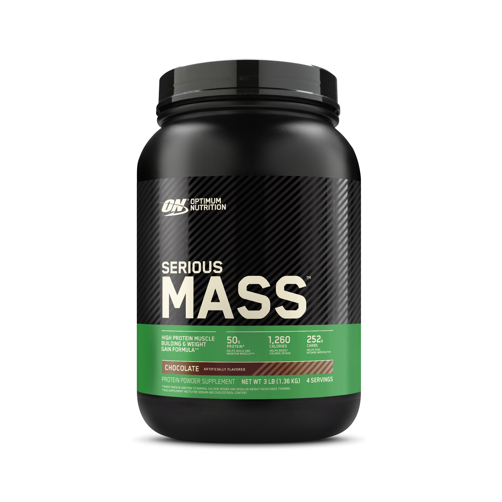 Optimum Nutrition, Serious Mass, 50g Protein Powder, Chocolate, 12 lb ...