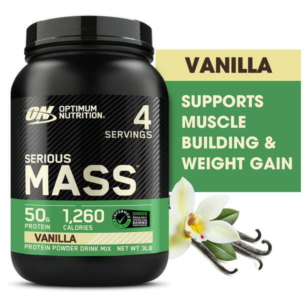 Optimum Nutrition, Serious Mass, Weight Gainer Protein Powder, Vanilla ...