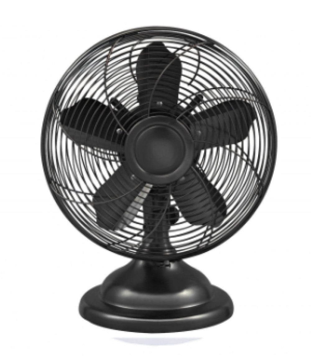 Optimus 12 Inch Retro Oscillating Table Fan with Oil Rubbed Bronze ...