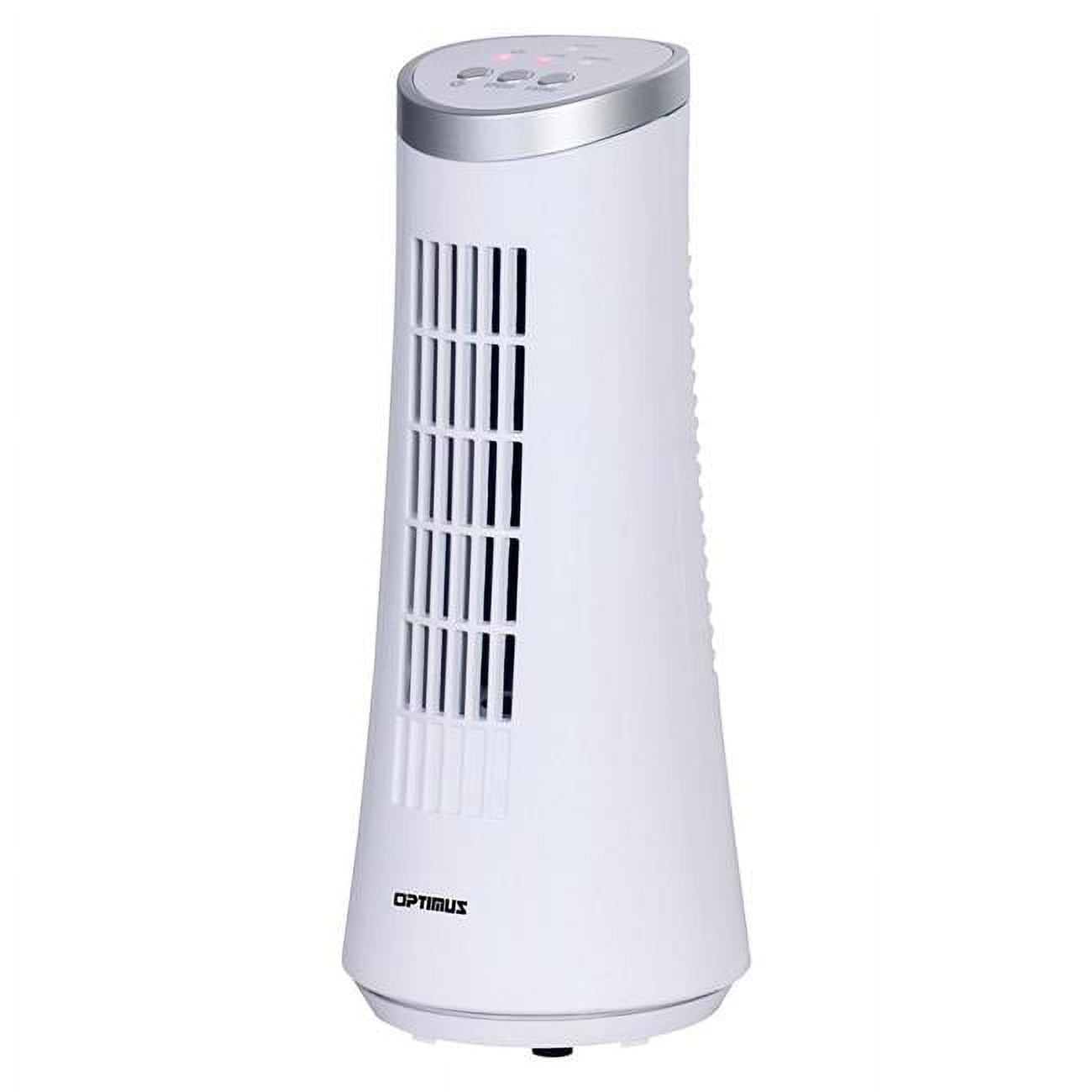 Optimus 12 in. Small Slim Tower Fan, White - Walmart.com