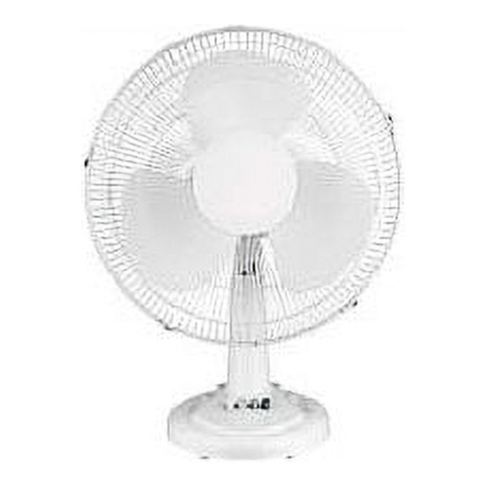 Optimus 12 inch Oscillating Table 3-Speed Fan in White - Walmart.com