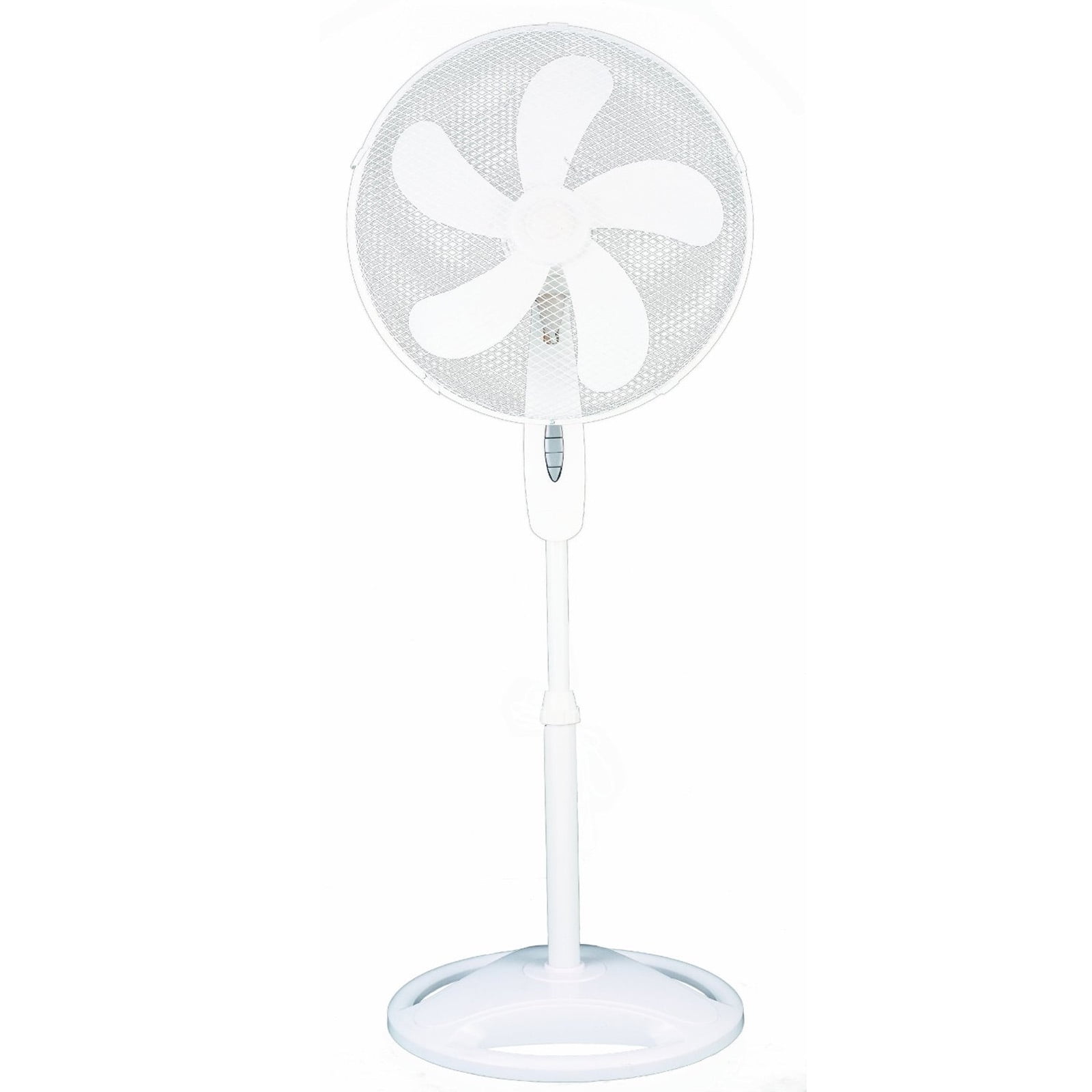 Optimus 16 inch Oscillating Standing Fan in White - Walmart.com