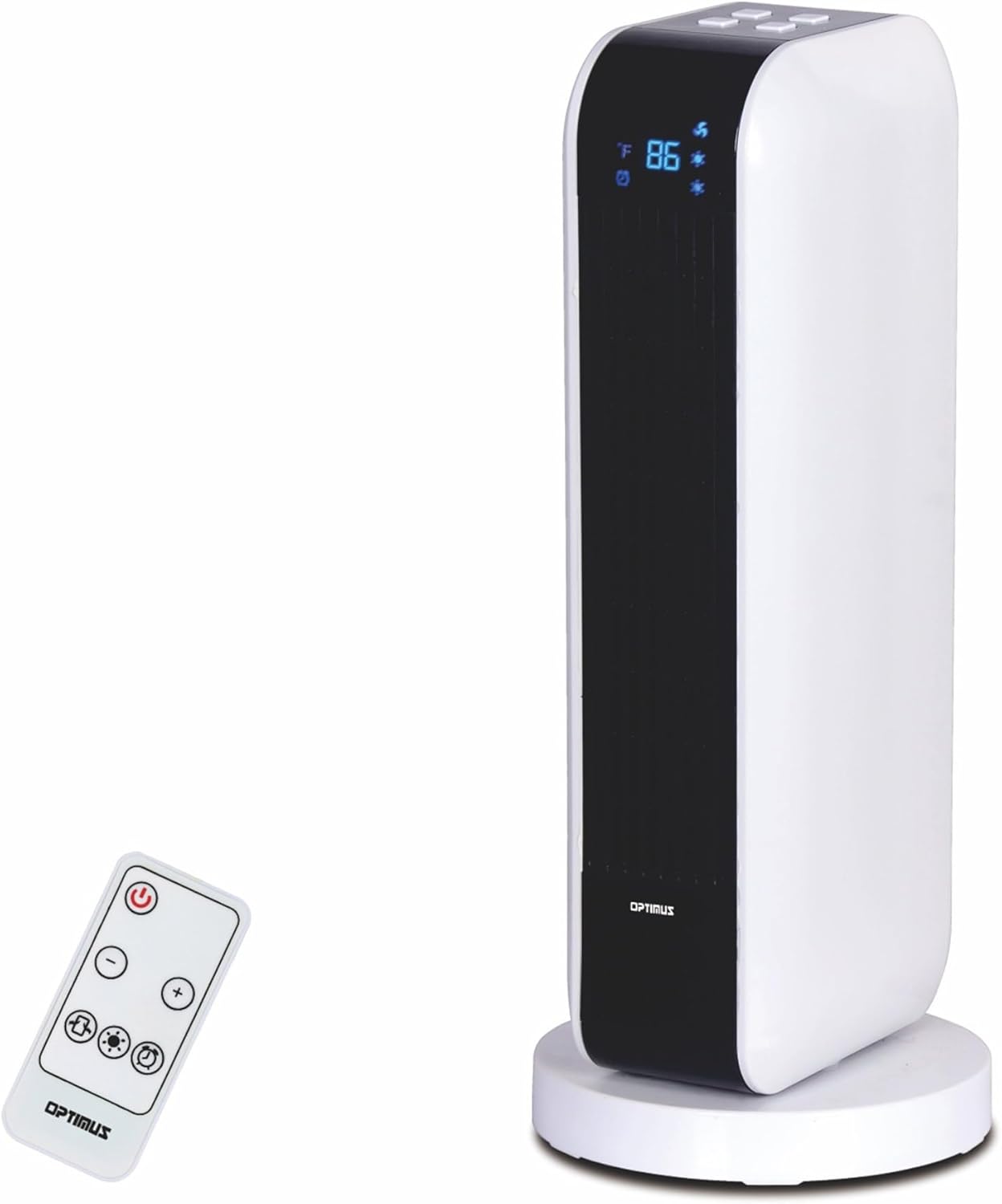 Optimus 17-Inch Oscillating Tower Heater with Remote Control, Digital ...