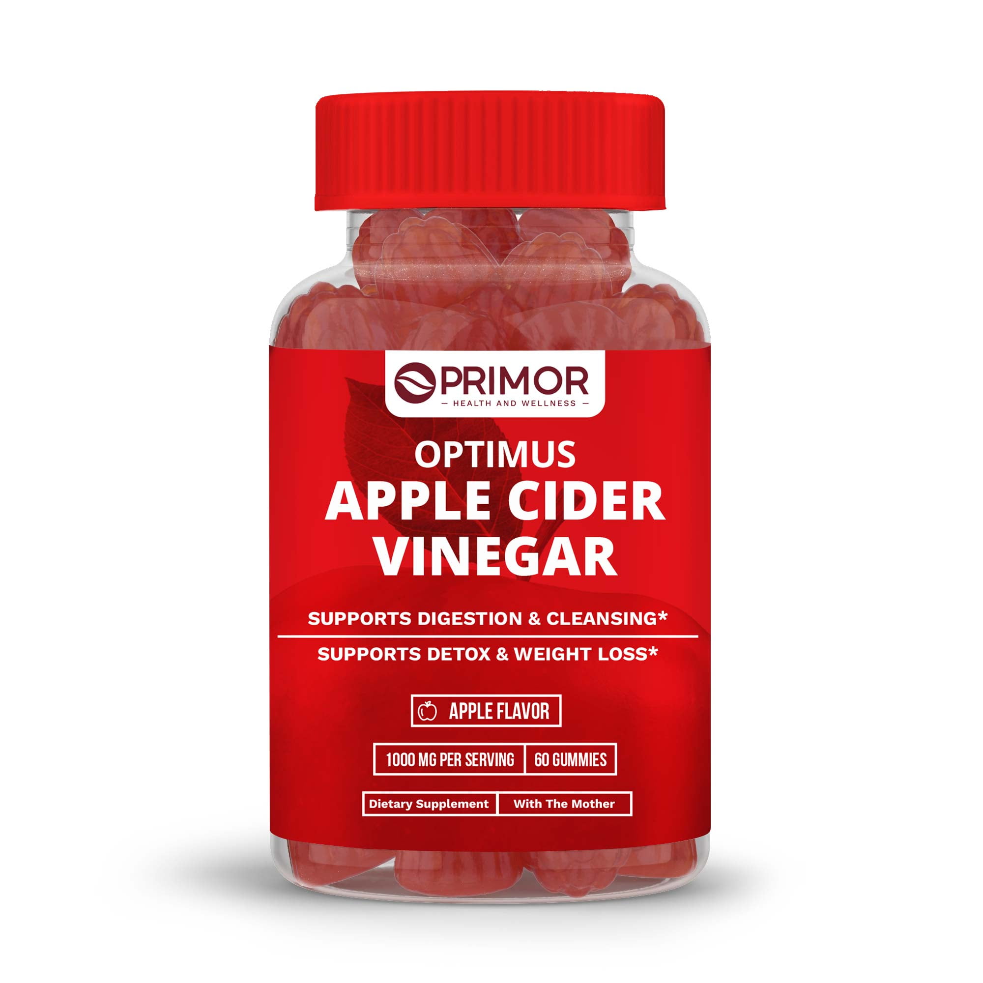 Optimus APPLE CIDER VINEGAR With the Mother Gummies – 1000 mg - Energy ...