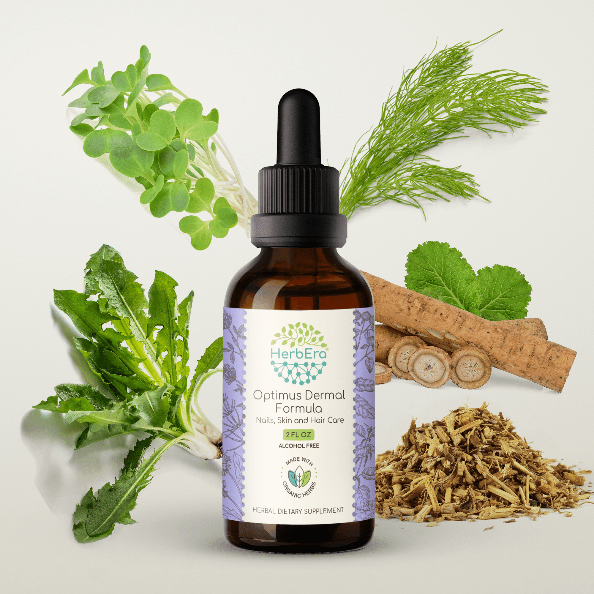 HerbEra Optimus Dermal Formula Extract, Dietary Supplement Herbal ...