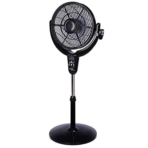 Optimus F-7508 14" Louver Rotating Oscillating Pedestal Air Circulator ...