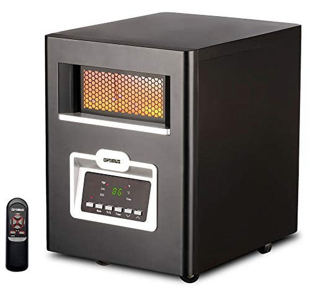 Optimus H-8214 3-Setting 1,500-Watt-Max Portable Infrared Quartz Heater ...