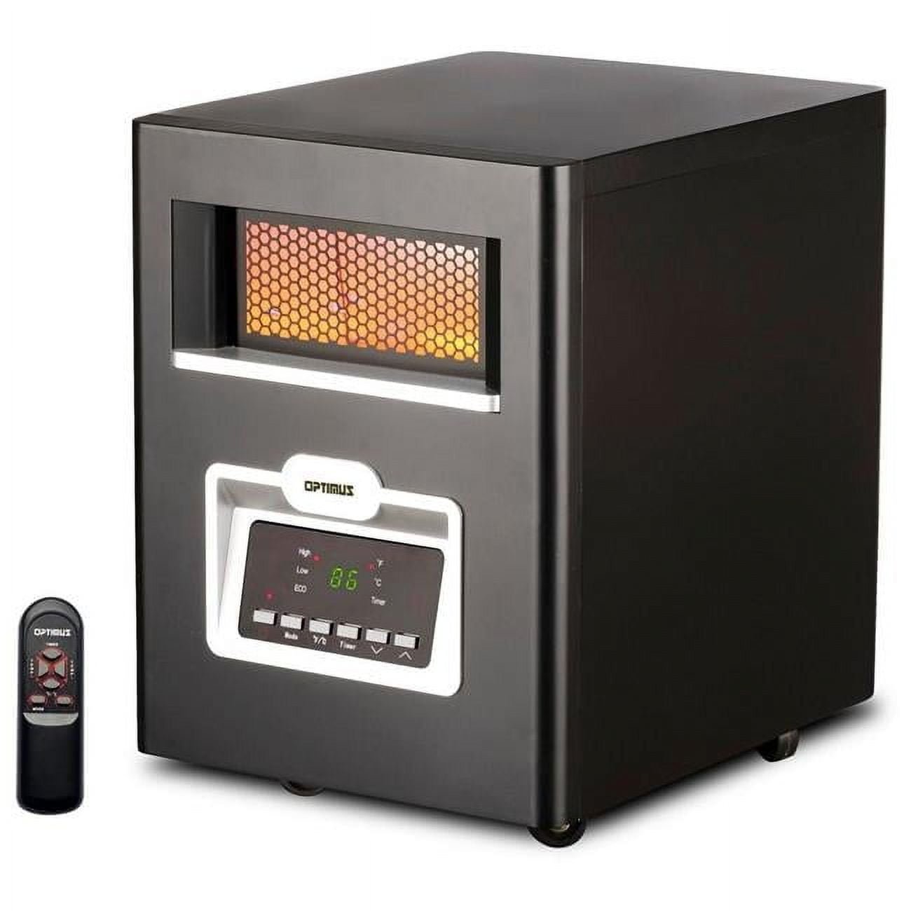 Optimus Optimus Infrared Quartz Heater with Remote Control - Black ...