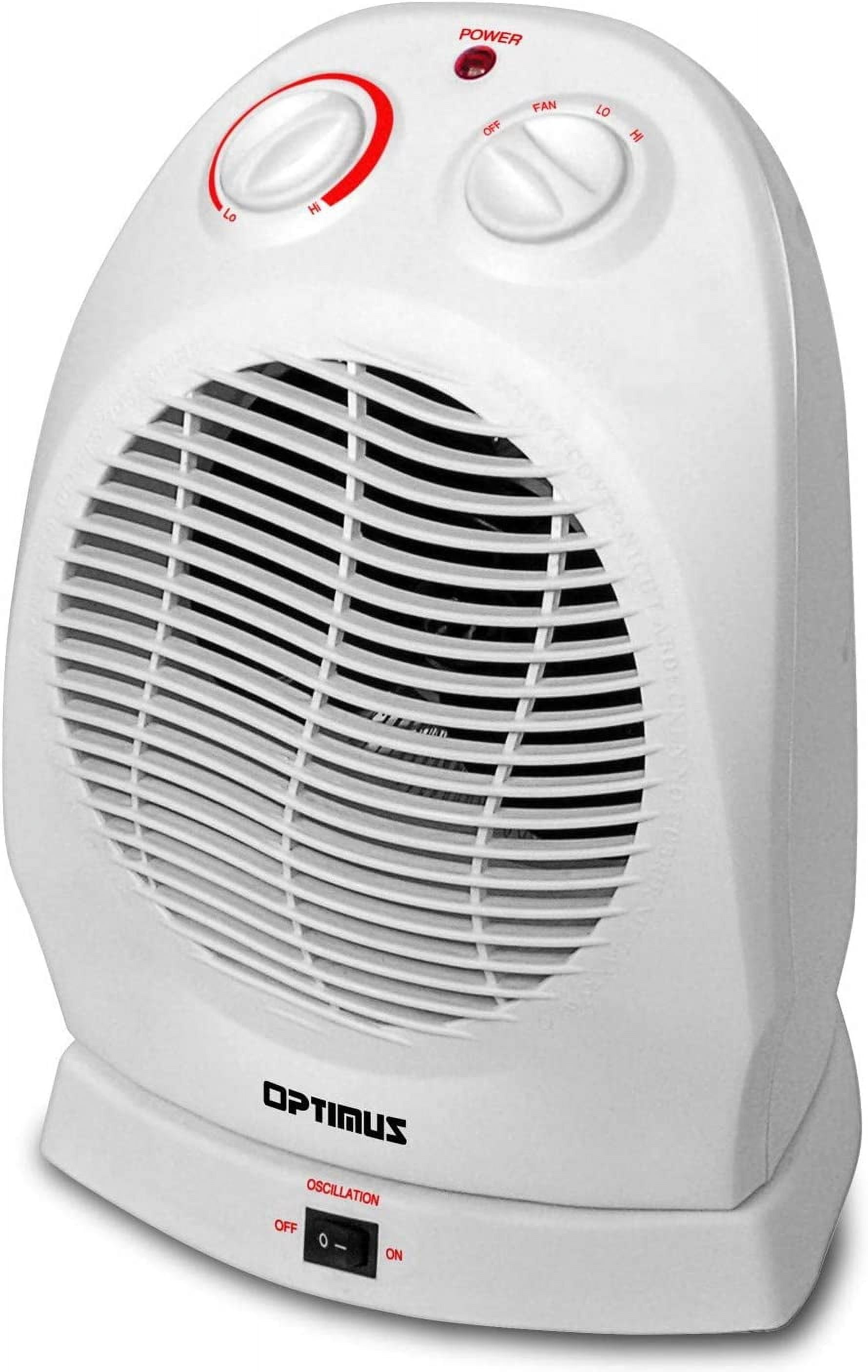 Optimus Portable Oscillating Fan Heater with Thermostat - Walmart.com