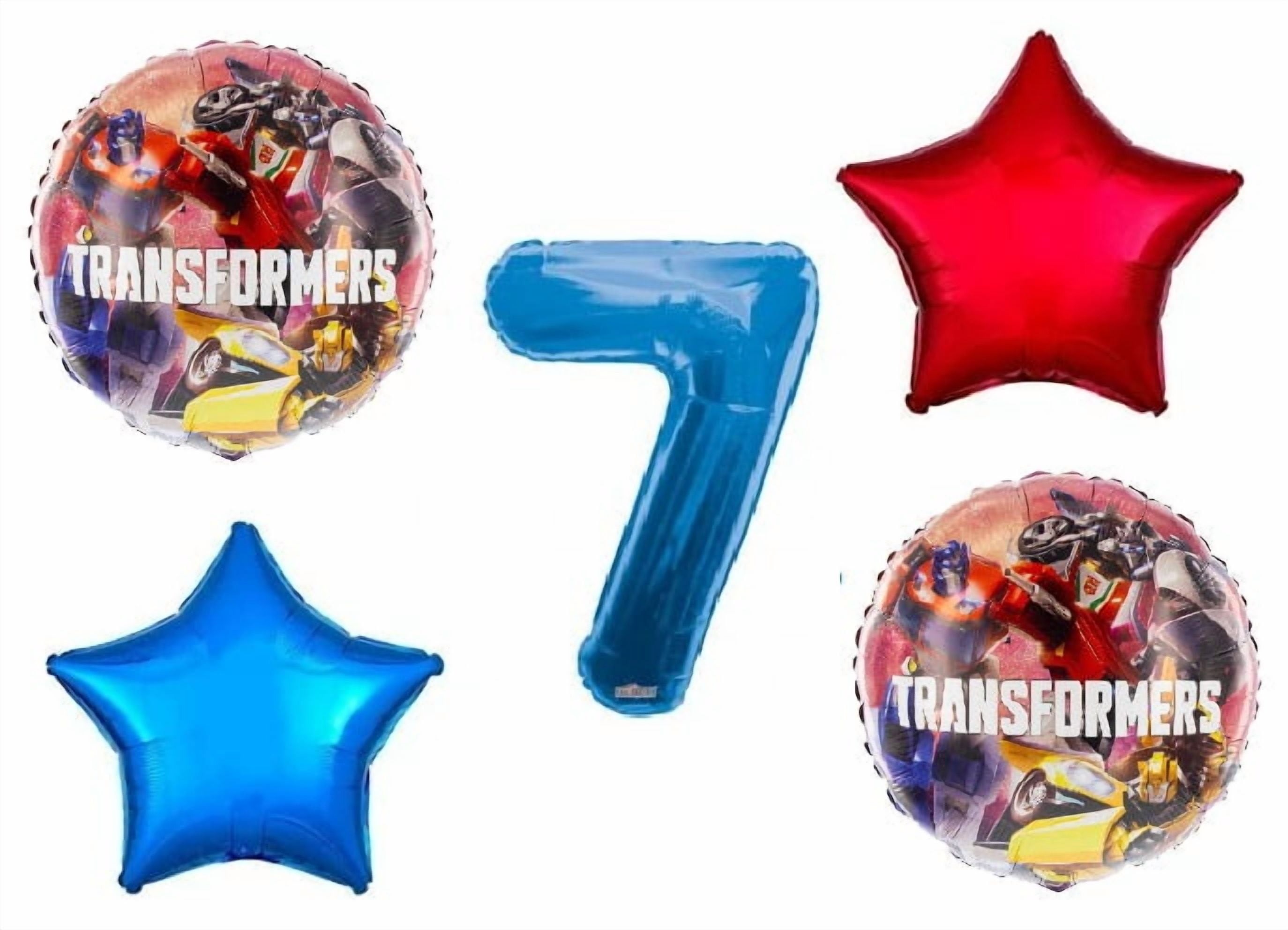 Optimus Prime Bumblebee Transformers 7th Happy Birthday 5 Piece Party ...