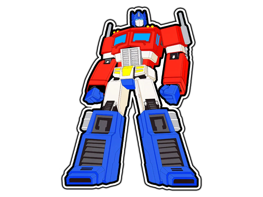 Optimus Prime Cartoon #1 Sticker Cartoon Sticker, Phone Decal Water ...