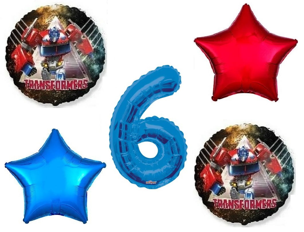 Optimus Prime Transformers 6th Happy Birthday 5 Piece Party Balloons ...