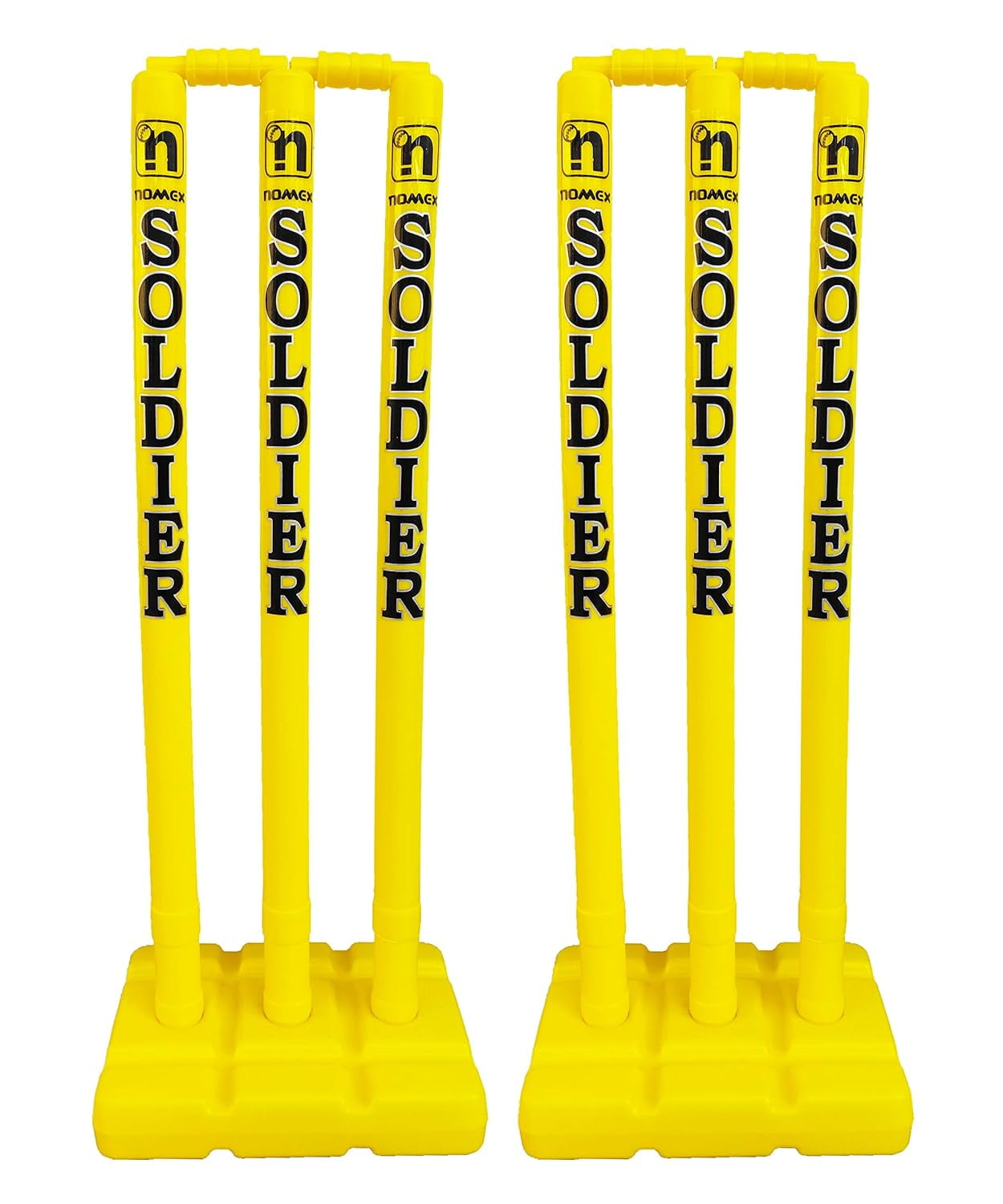 Optimus Soldier Full Size Plastic Cricket Stump Set 30 Inch 6 Stumps 2 ...