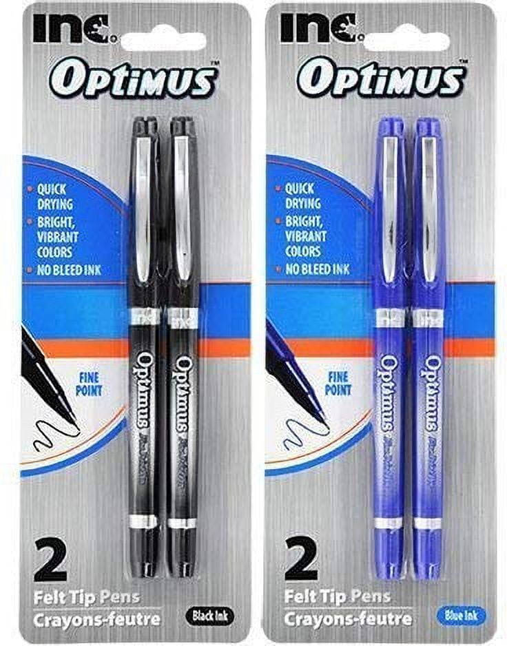 Optimus Tracker Fine Point Pens, 0.5 mm, Assorted Ink Colors, 4 Count ...