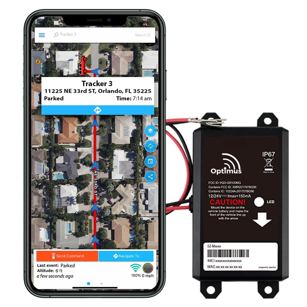 Optimus Wired GPS Tracker for Vehicles - Easy Installation on Car's ...