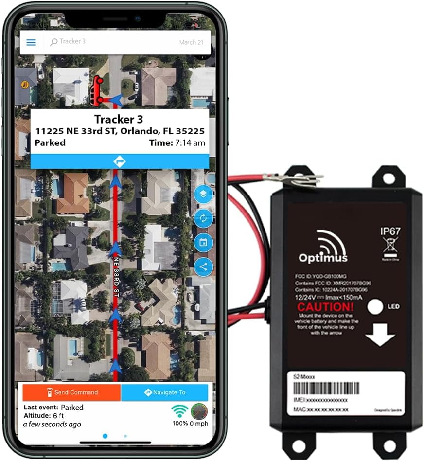 Optimus Wired GPS Tracker for Vehicles - Easy Installation on Car's y ...