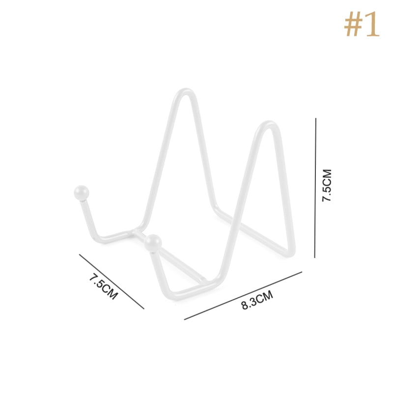 (Option 1) 1pcs Plate Display Stand Picture Easel Metal Plate Stands ...