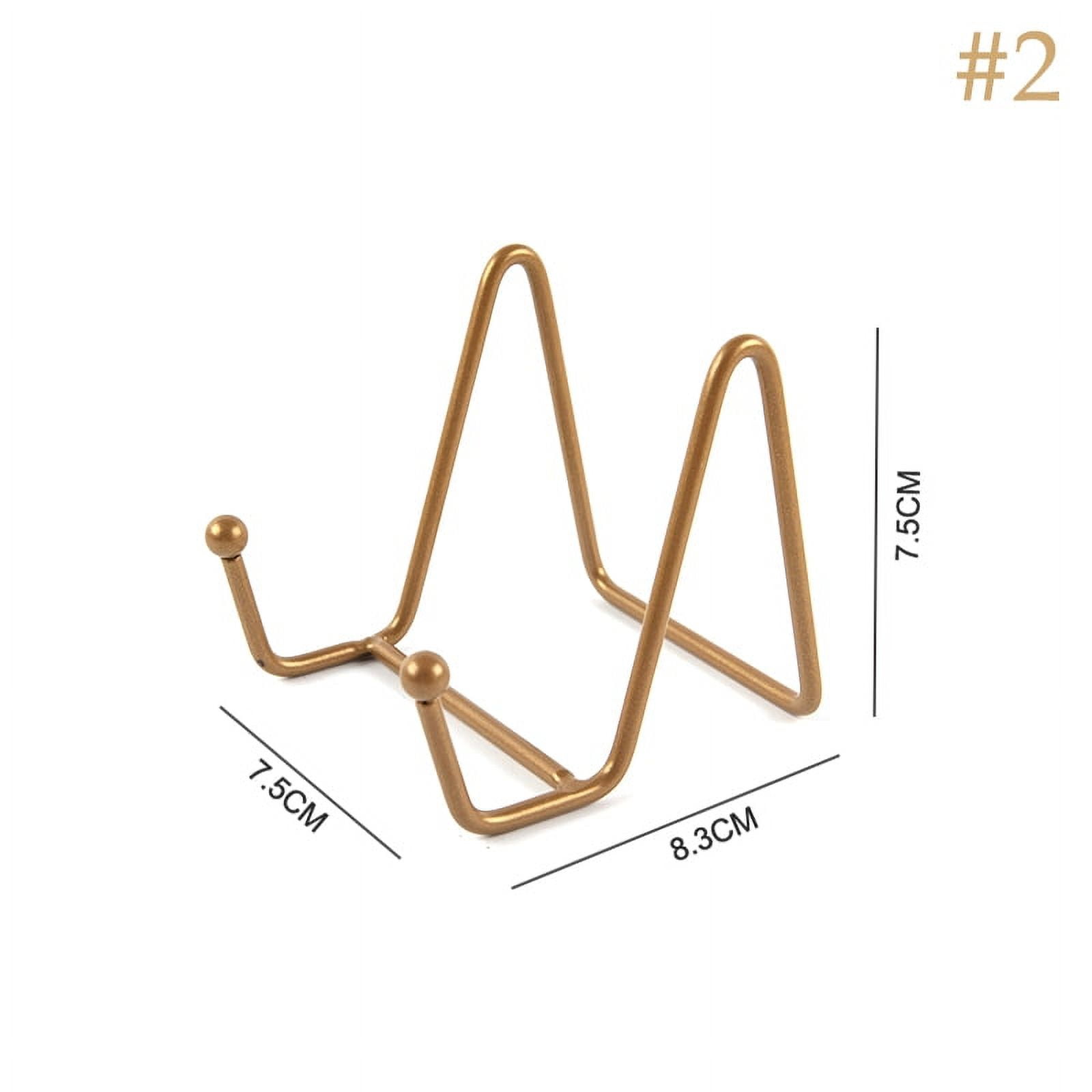 (Option 2) 1pcs Plate Display Stand Picture Easel Metal Plate Stands ...